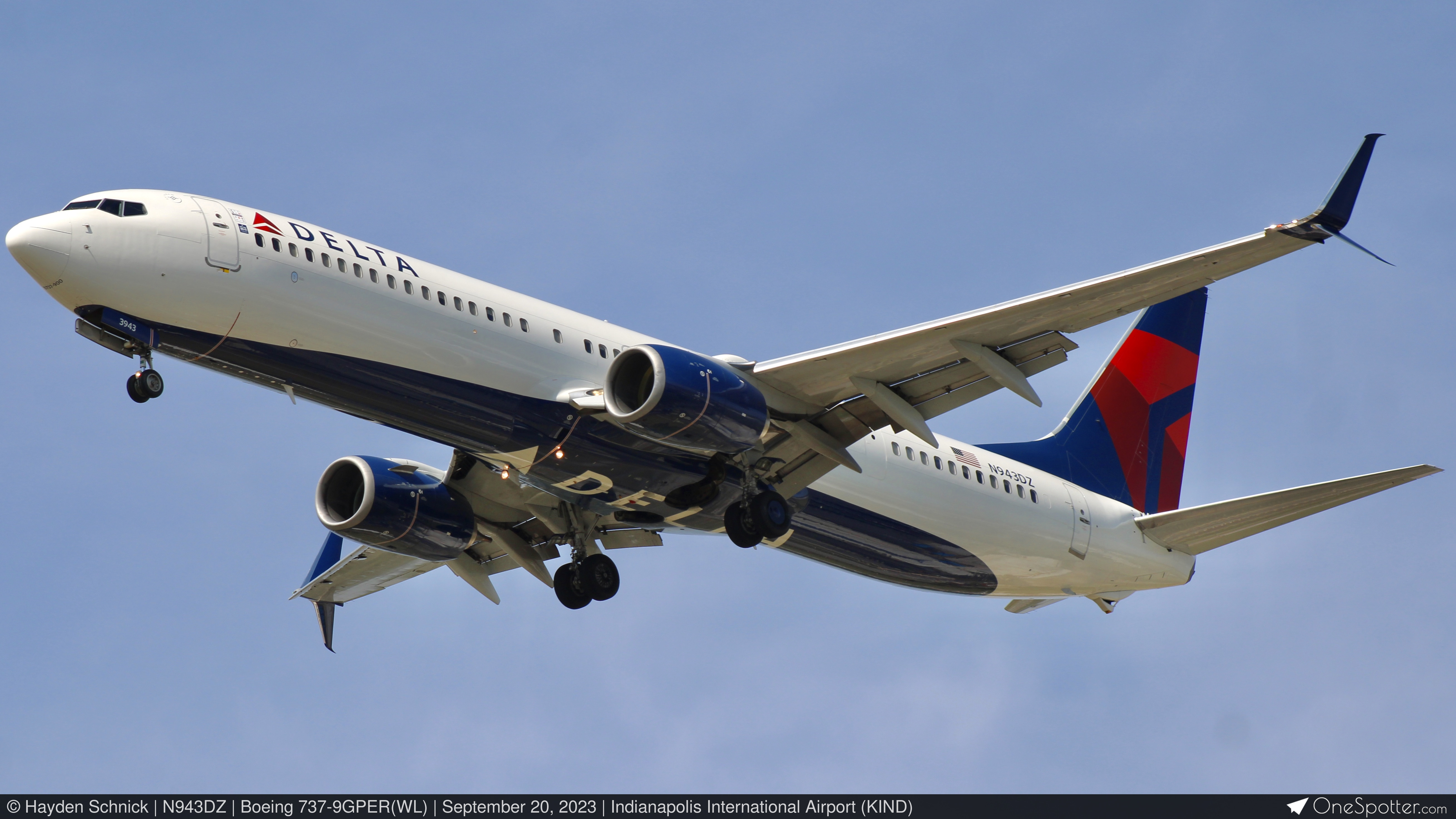 N943DZ Delta Air Lines Boeing 737-9GPER(WL), MSN 38687 | OneSpotter.com