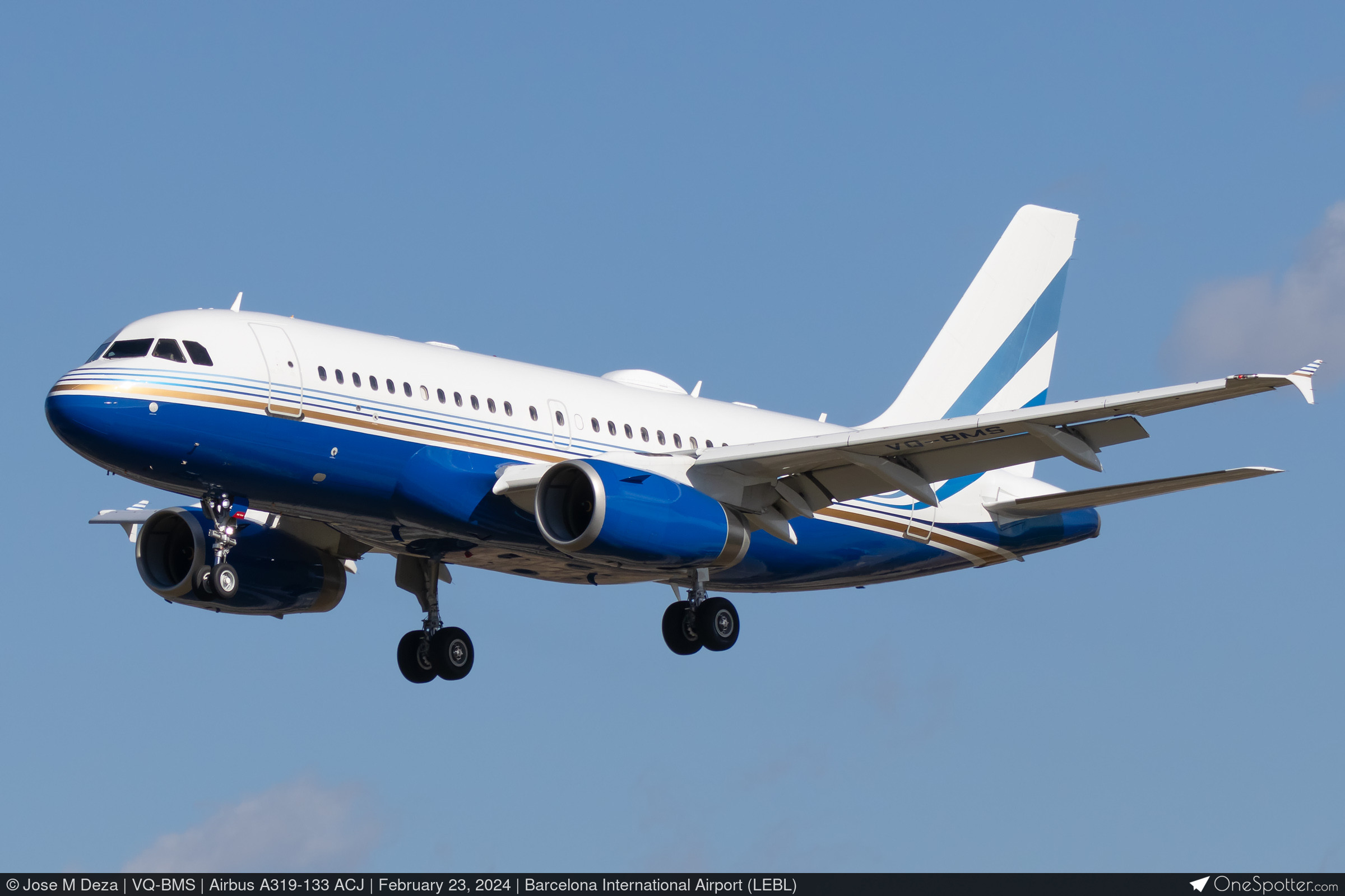 VQ-BMS - Airbus A319-133 ACJ, Sands Aviation | OneSpotter.com