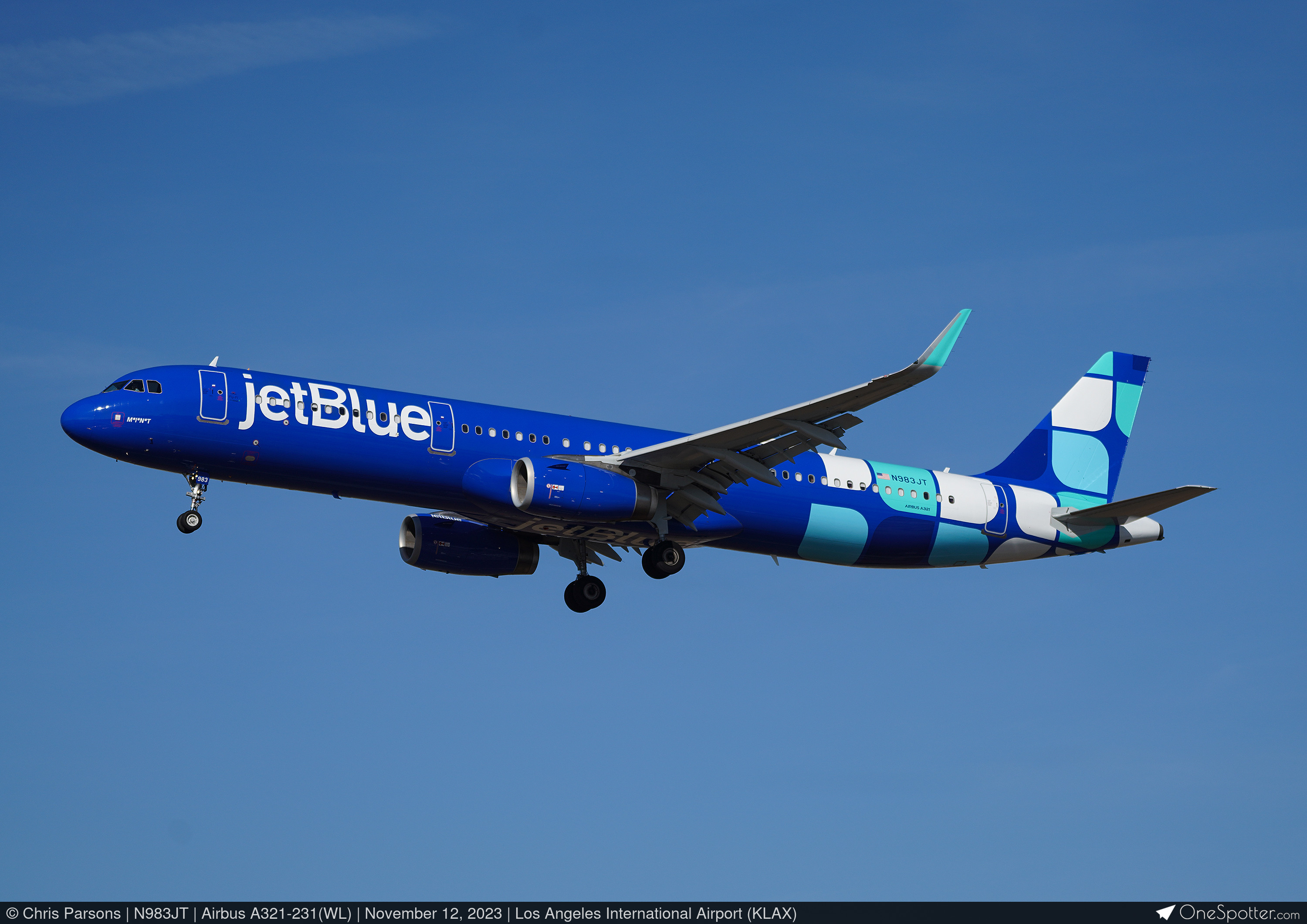 N983JT JetBlue Airbus A321-231(WL), MSN 7739 | OneSpotter.com