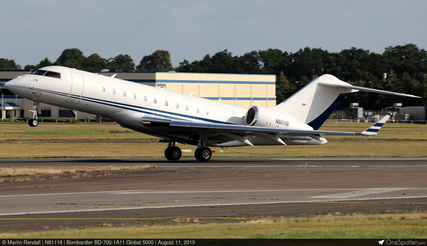 N81118 TVPX Aircraft Solutions Inc (Trustee) Bombardier BD-700-1A11 ...